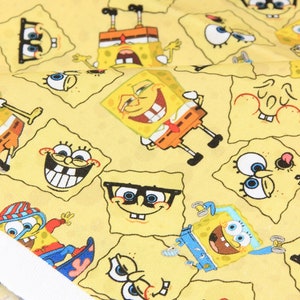Spongebob Squarepants Fabric Spongebob Patrick Fabric Anime Fabric ...