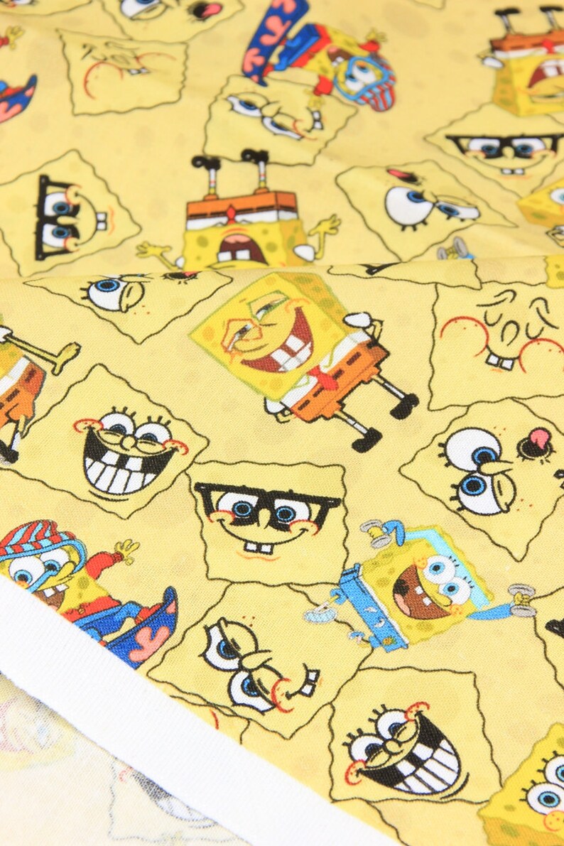 Spongebob Squarepants Fabric Spongebob Patrick Fabric Anime Fabric ...