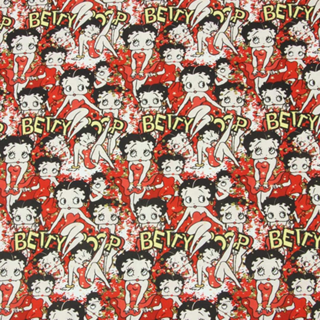 Betty Boop Fabric Retro Vintage Comic Fabric Cartoon Cotton Fabric by ...