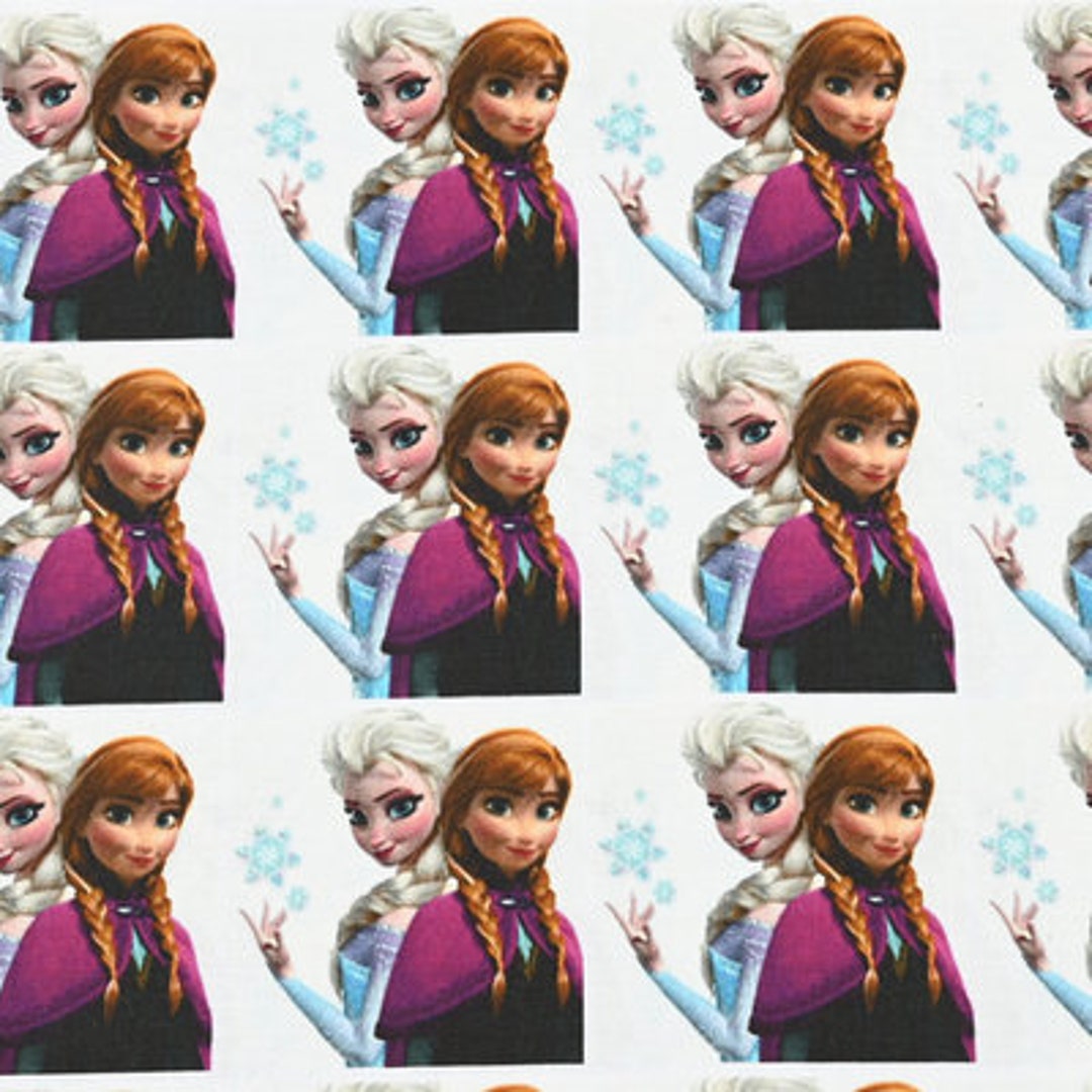 Frozen Disney Princess Fabric Elsa and Anna Fabric Cartoon Cotton ...