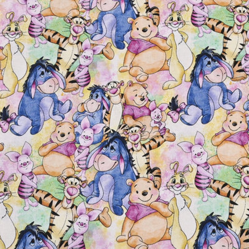 Disney Winnie the Pooh Fabric Pooh Bear Eeyore Tigger Piglet Fabric ...