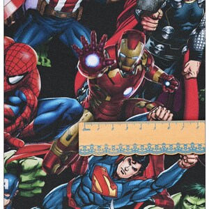 Marvel Fabric Avengers Fabric Cartoon Cotton Fabric by the Half Yard - Etsy