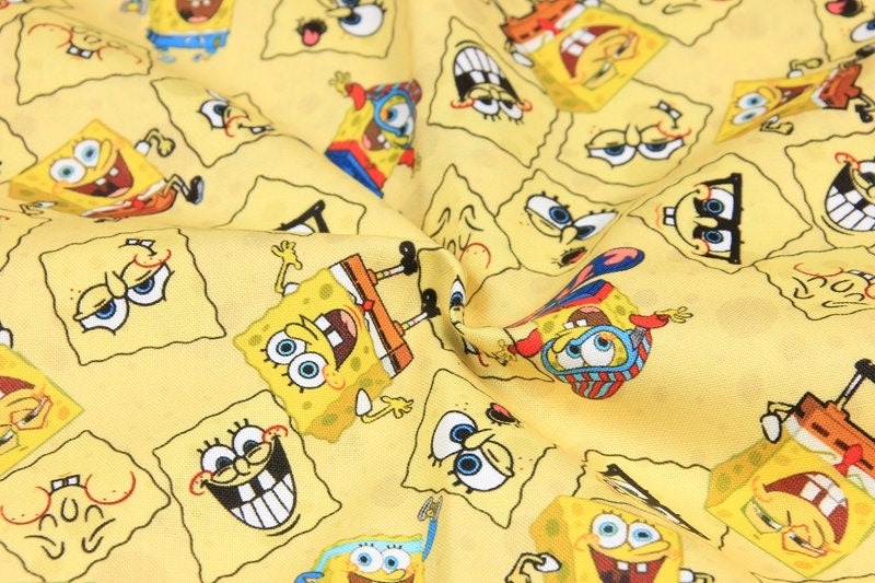 Spongebob Squarepants Fabric Spongebob Patrick Fabric Anime Fabric ...
