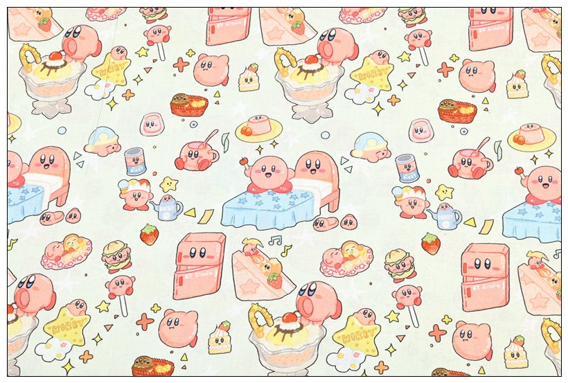 Kirby Fabric Cartoon Cotton Fabric by the Half Yard - Etsy