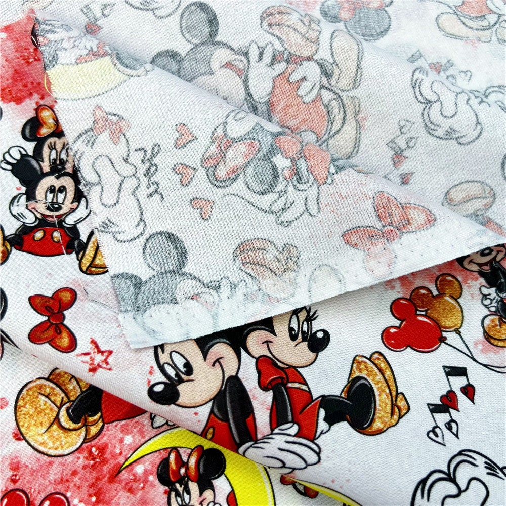 Love Disney Fabric Minnie Mouse Fabric Mickey Mouse Fabric - Etsy