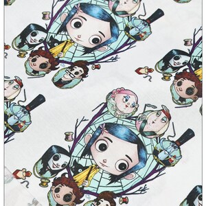 Coraline Fabric Anime Fabric Cartoon Cotton Fabric by the Half Yard - Etsy