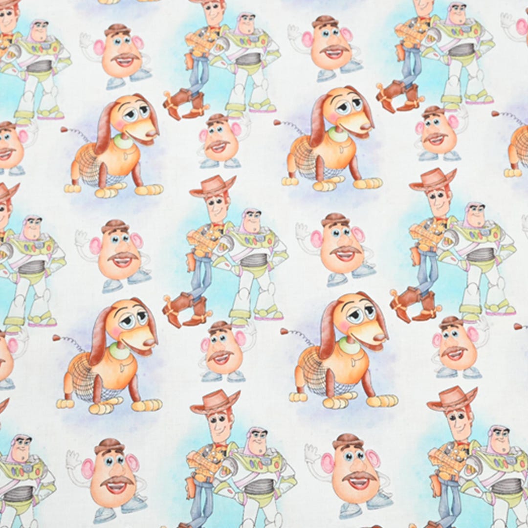 Disney Toy Story Fabric Buzz Lightyear Woody Fabric Cartoon Cotton ...