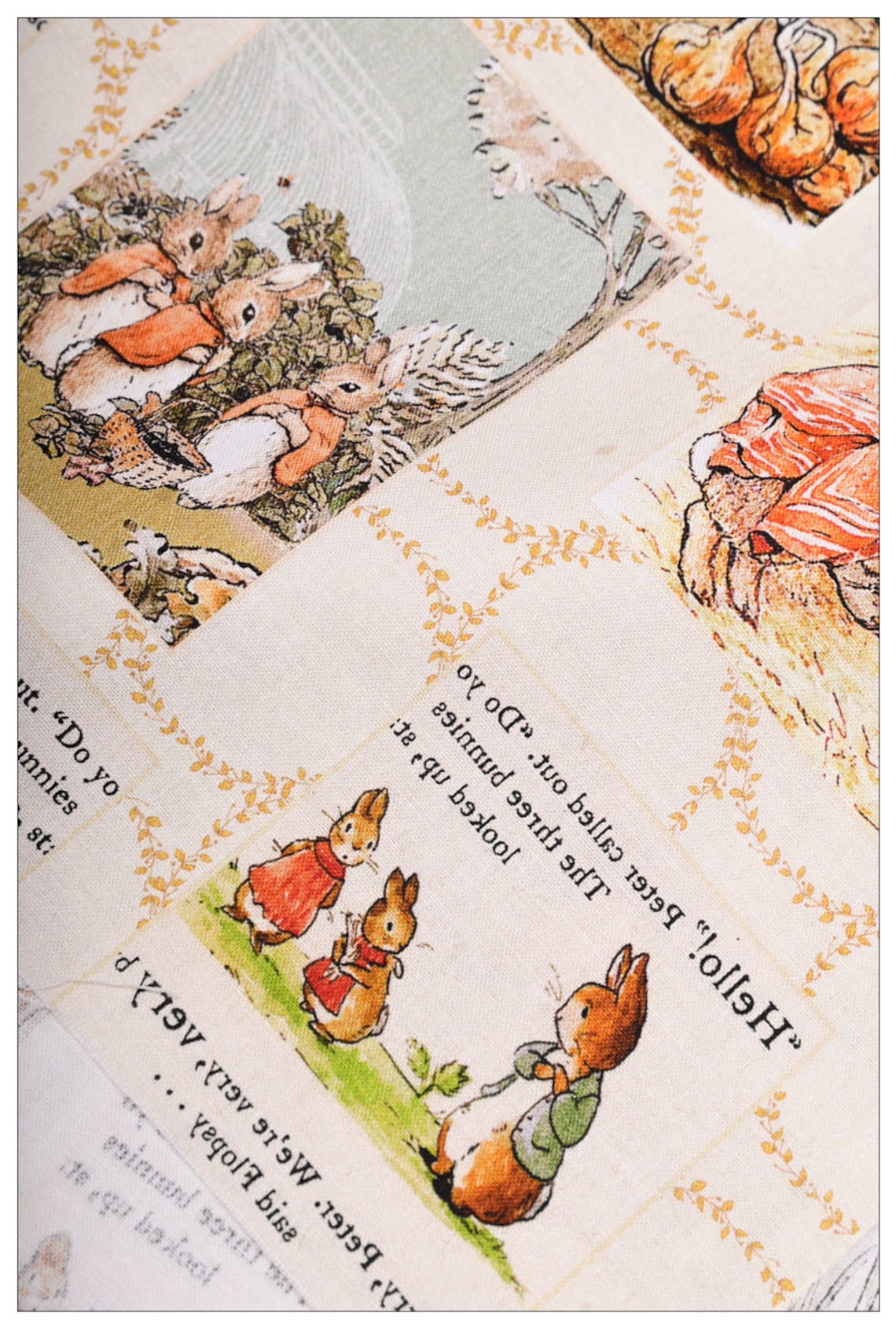 Vintage Beatrix Potter Fabric Peter Rabbit Fabric Cartoon - Etsy