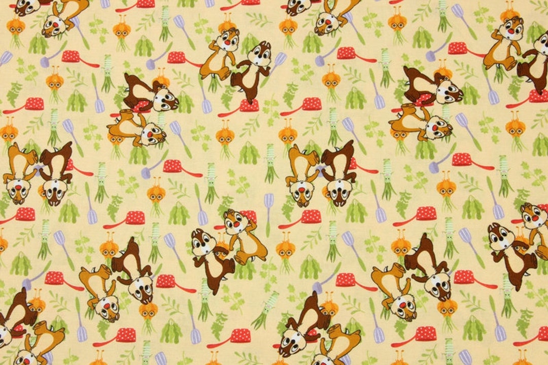 Disney Chip and Dale Fabric Cartoon Cotton Fabric by the Half Yard - Etsy