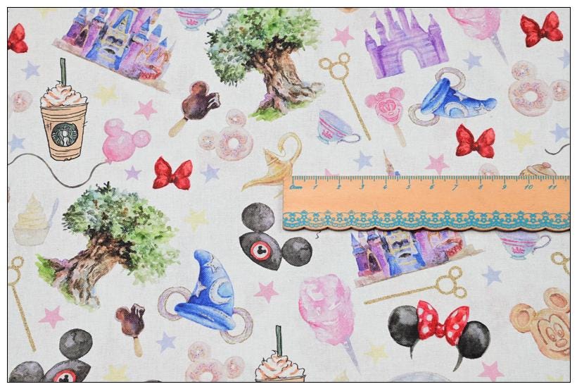 Disney Theme Park Fabric Disney Fabric Minnie Mouse Fabric 100% Cotton ...