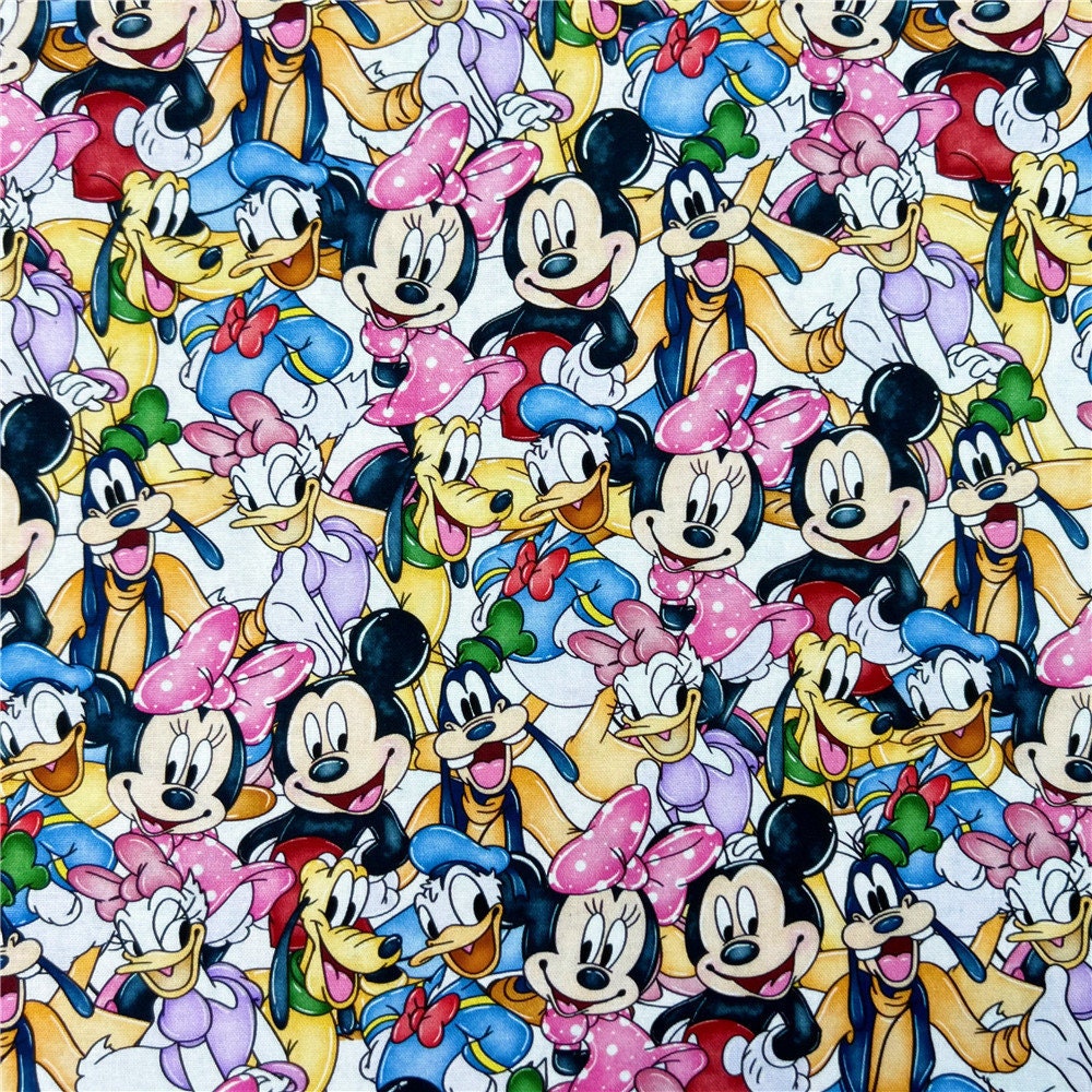 Disney Fabric Minnie Mouse Fabric Anime Fabric Cartoon Cotton Fabric by ...