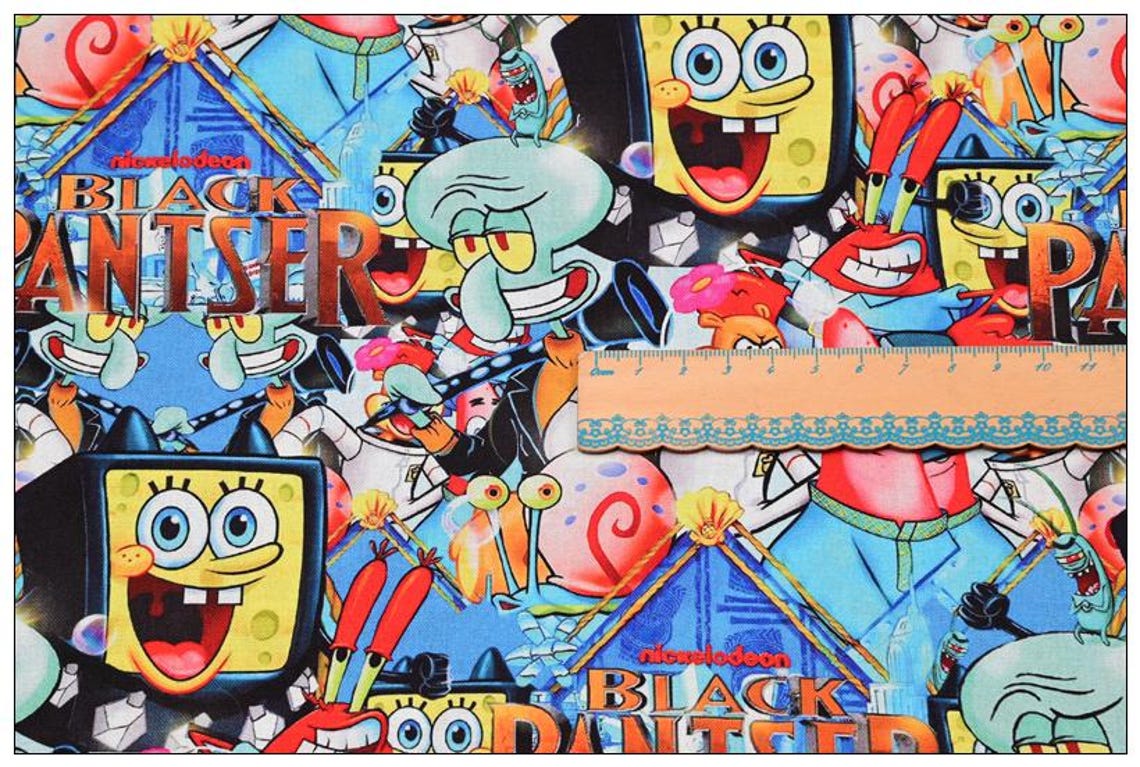 Spongebob Squarepants Fabric Spongebob Patrick Fabric Anime Fabric ...