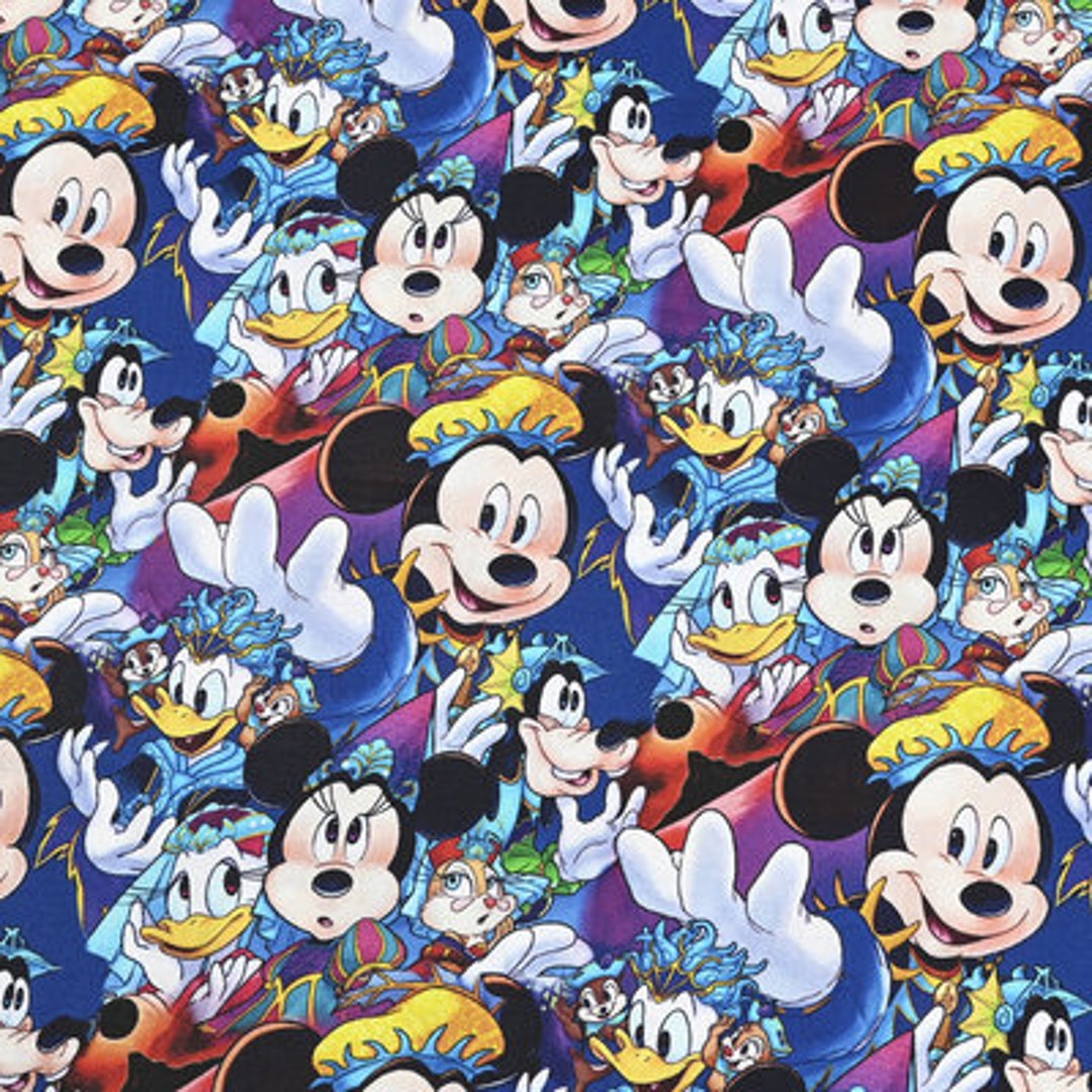 Disney's Mickey Minnie Mouse Fabric Donald Duck Goofy Fabric Anime ...