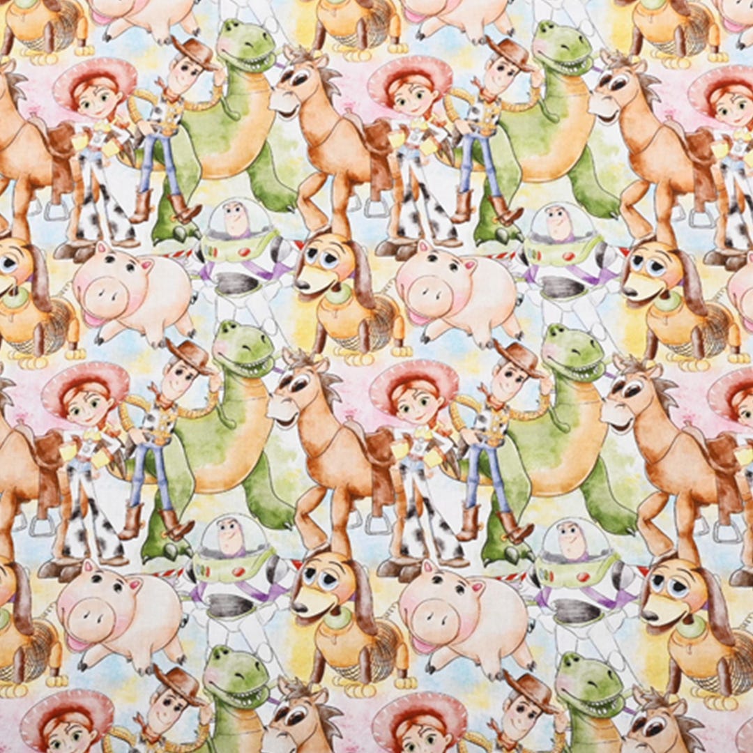 Disney Toy Story Fabric Buzz Lightyear Woody Fabric Cartoon Cotton ...