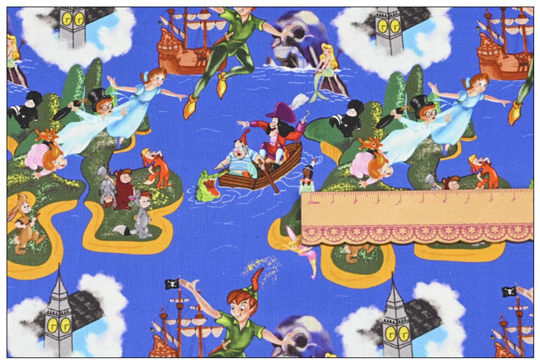 Disney's Tinker Bell Fabric Fairy Peter Pan Fabric Anime Fabric Cartoon ...
