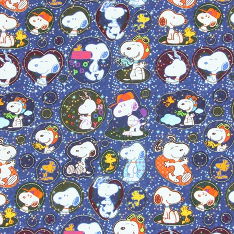 Snoopy Cotton Fabric - Etsy