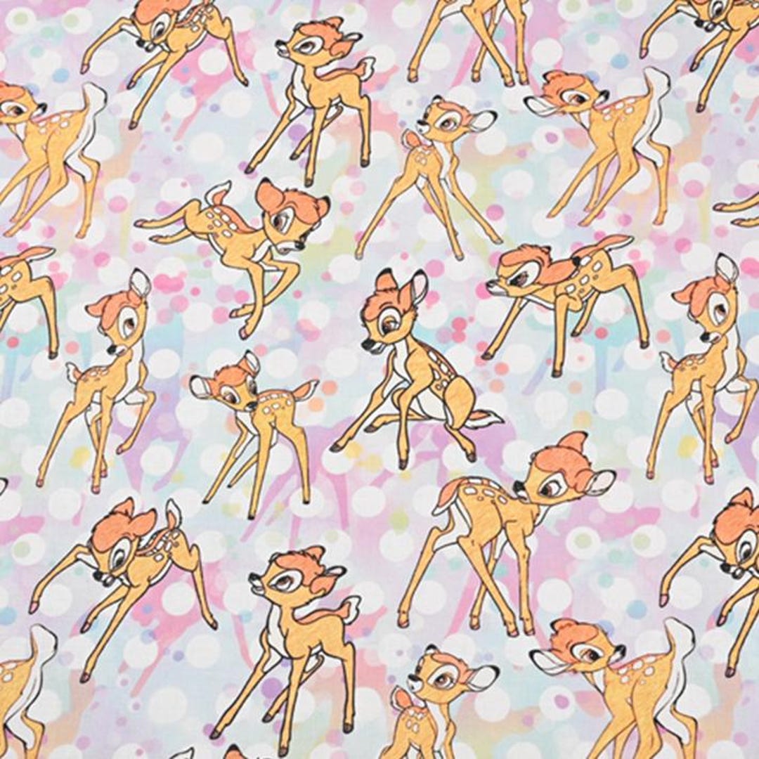 Bambi Fabric Anime Fabric Cartoon Cotton Fabric by the Half Yard - Etsy