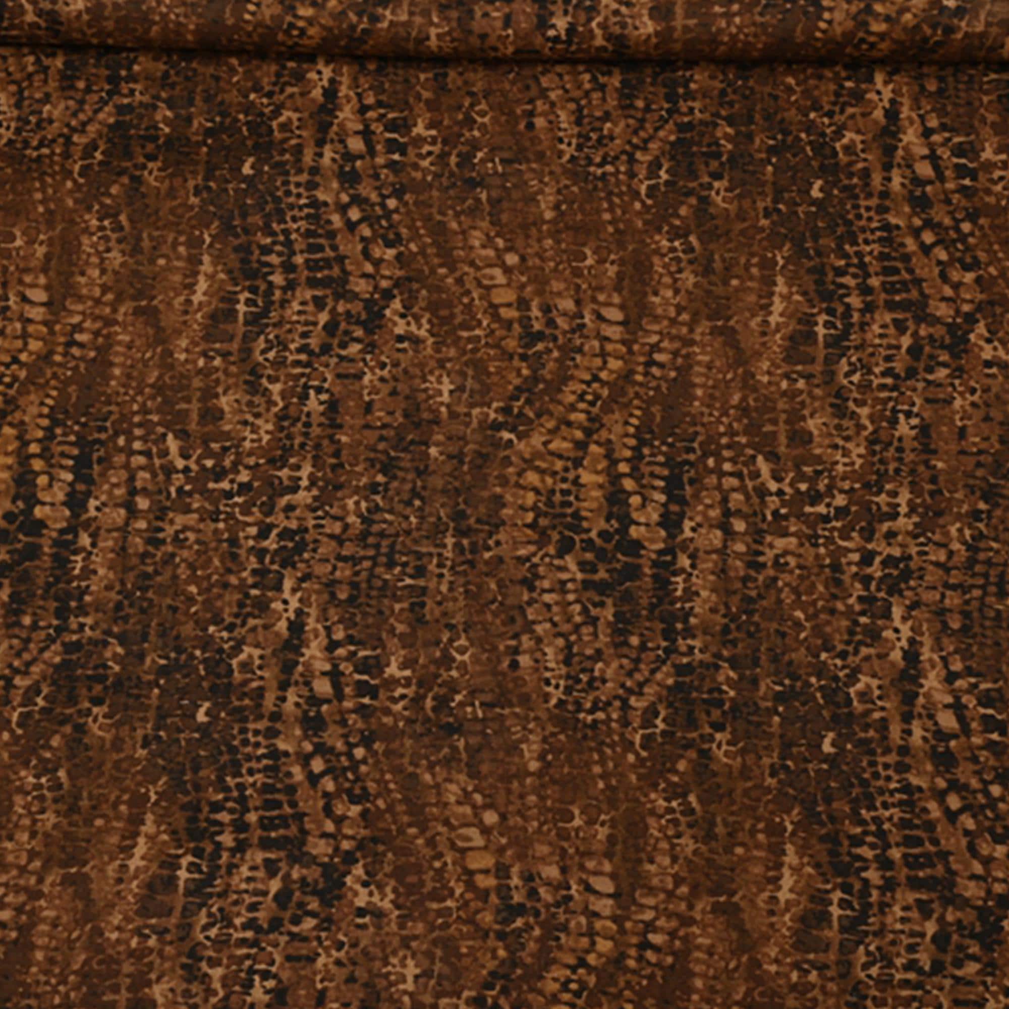 Brown Lizard Texture Fabric Textured Leather Like Fabric Cartoon Cotton ...