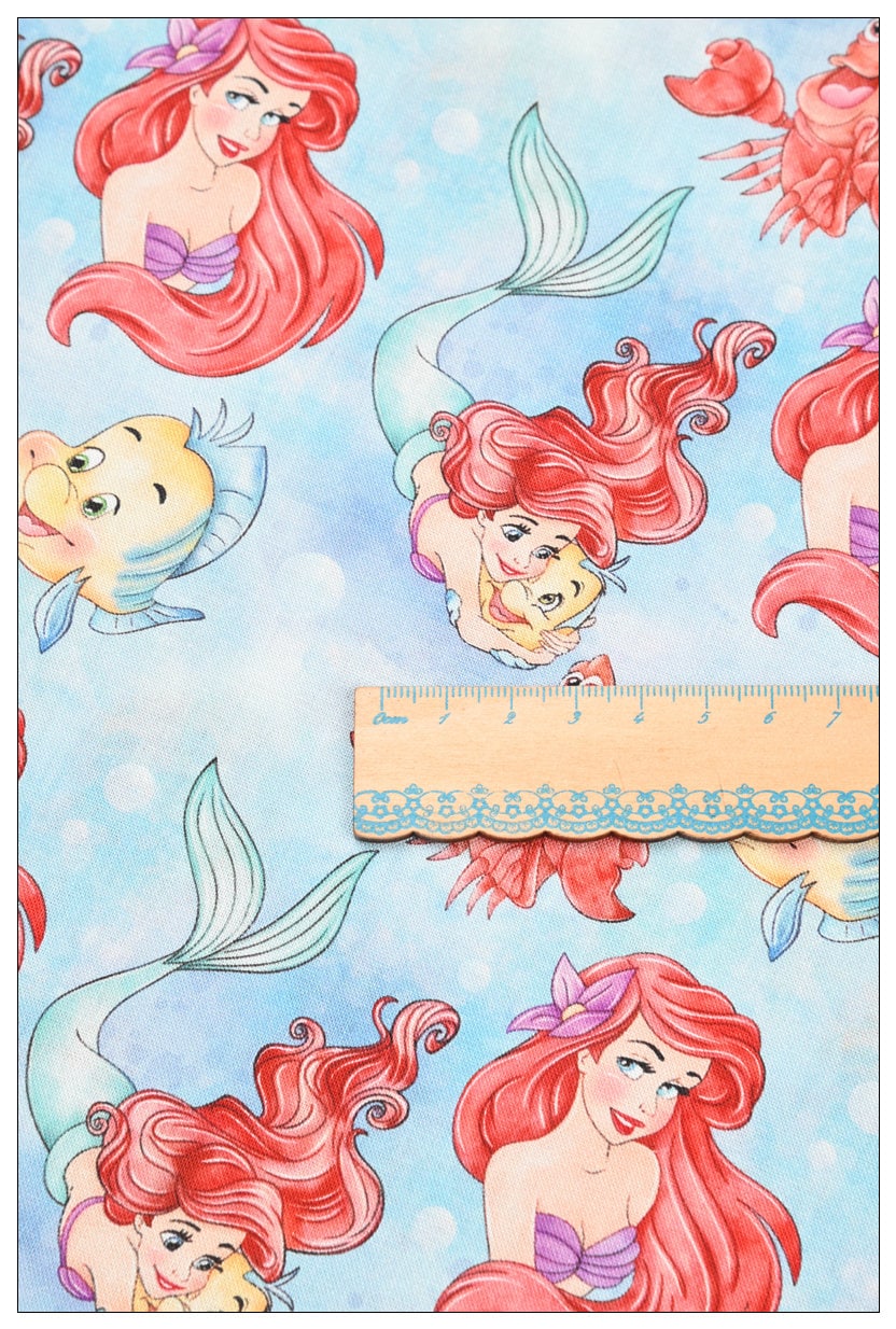 Disney Little Mermaid Ariel Fabric Disney Princess Fabric - Etsy