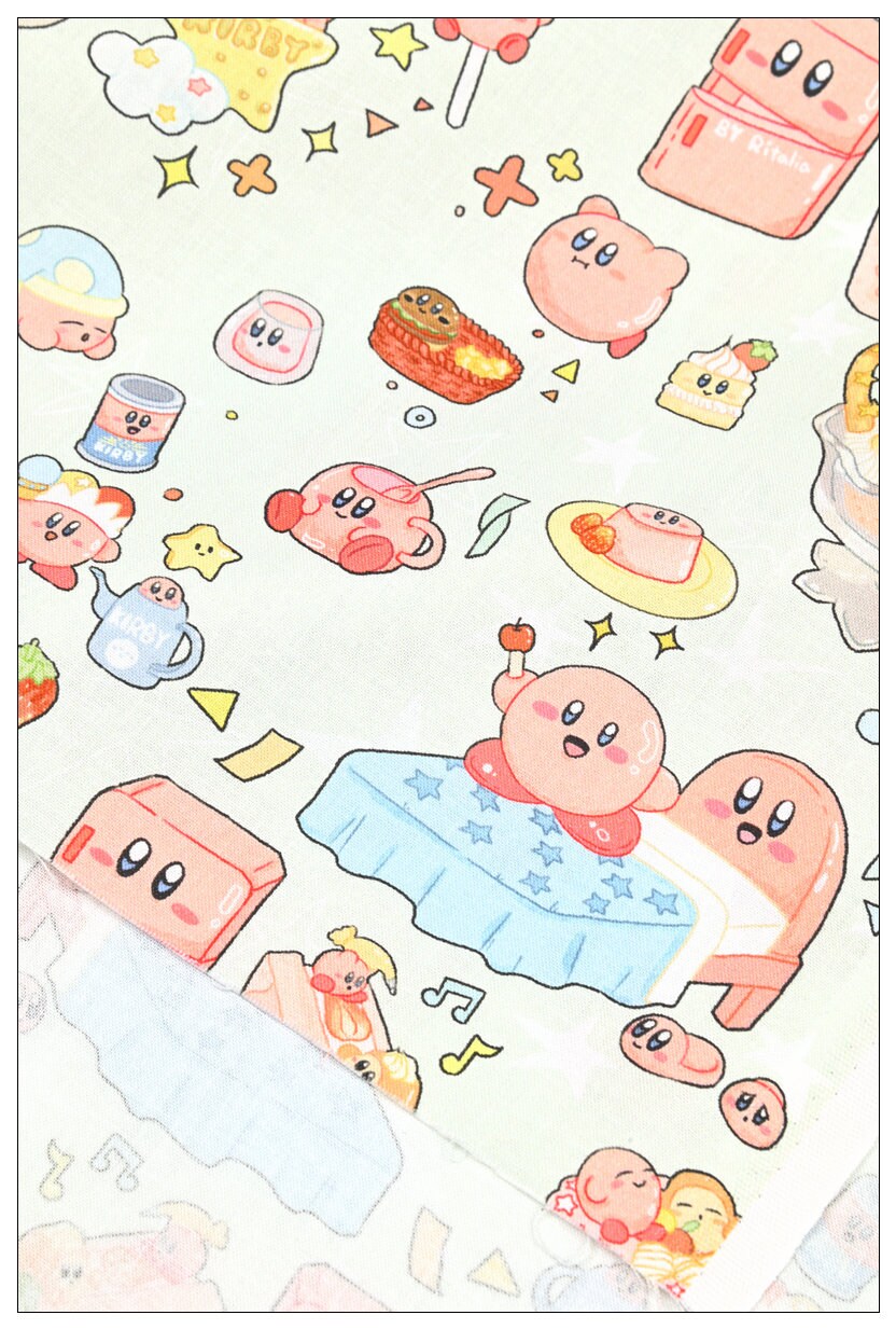 Kirby Fabric Cartoon Cotton Fabric by the Half Yard - Etsy