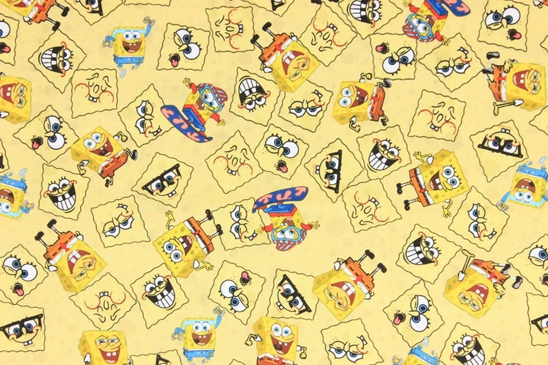 Spongebob Squarepants Fabric Spongebob Patrick Fabric Anime Fabric ...