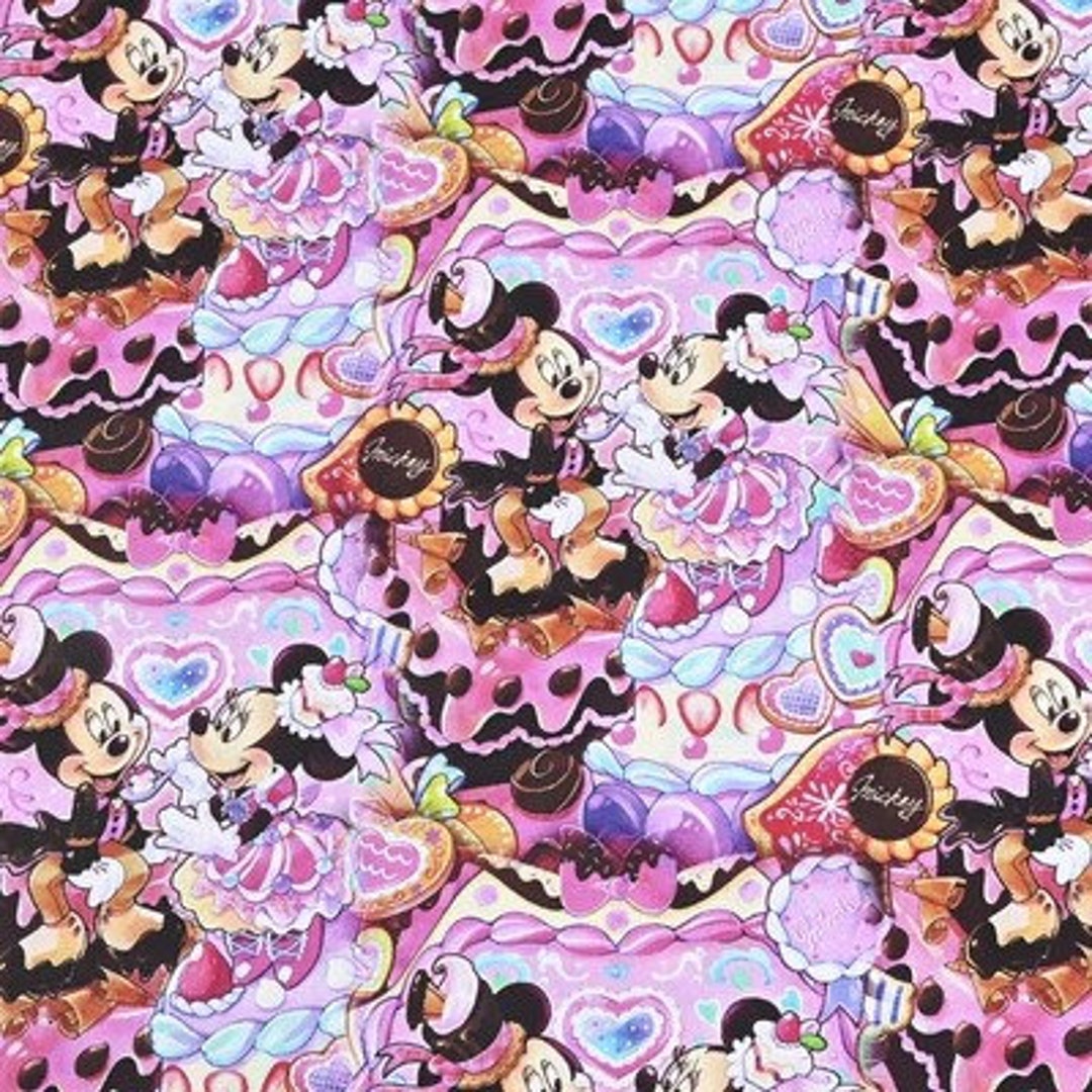 Disney's Mickey Minnie Mouse Fabric Anime Fabric Cartoon Cotton Fabric ...