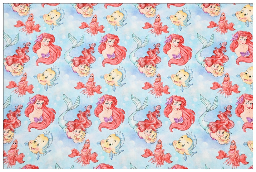Disney Little Mermaid Ariel Fabric Disney Princess Fabric - Etsy