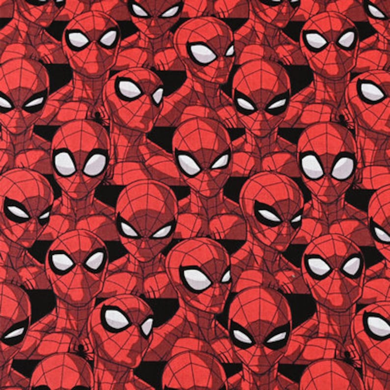 Spiderman Fabric Cartoon Cotton Fabric by the Half Yard - Etsy