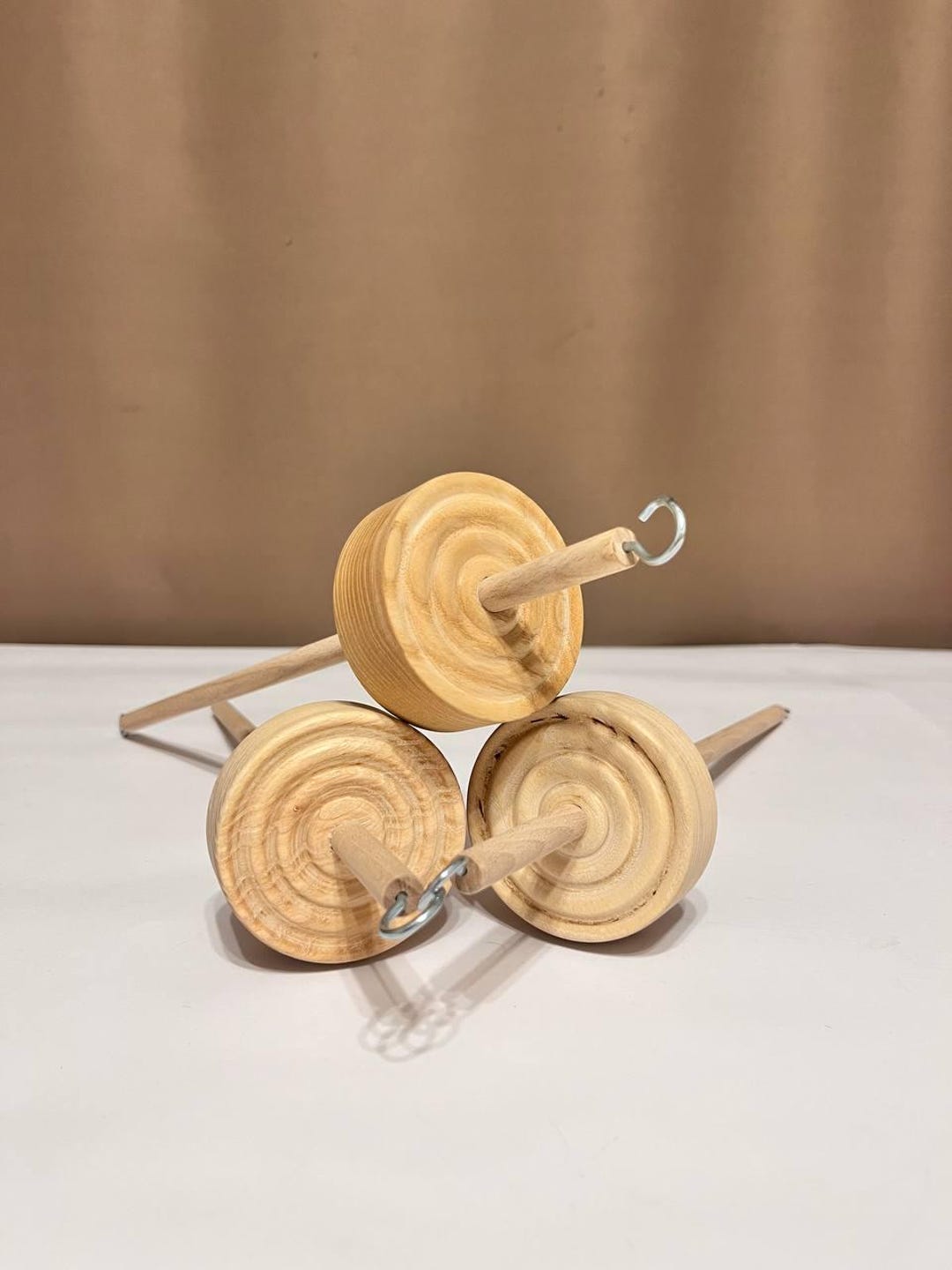 Wood Hanging Spindle for Fiber Spinning. Durable Crafting Tool for Yarn ...