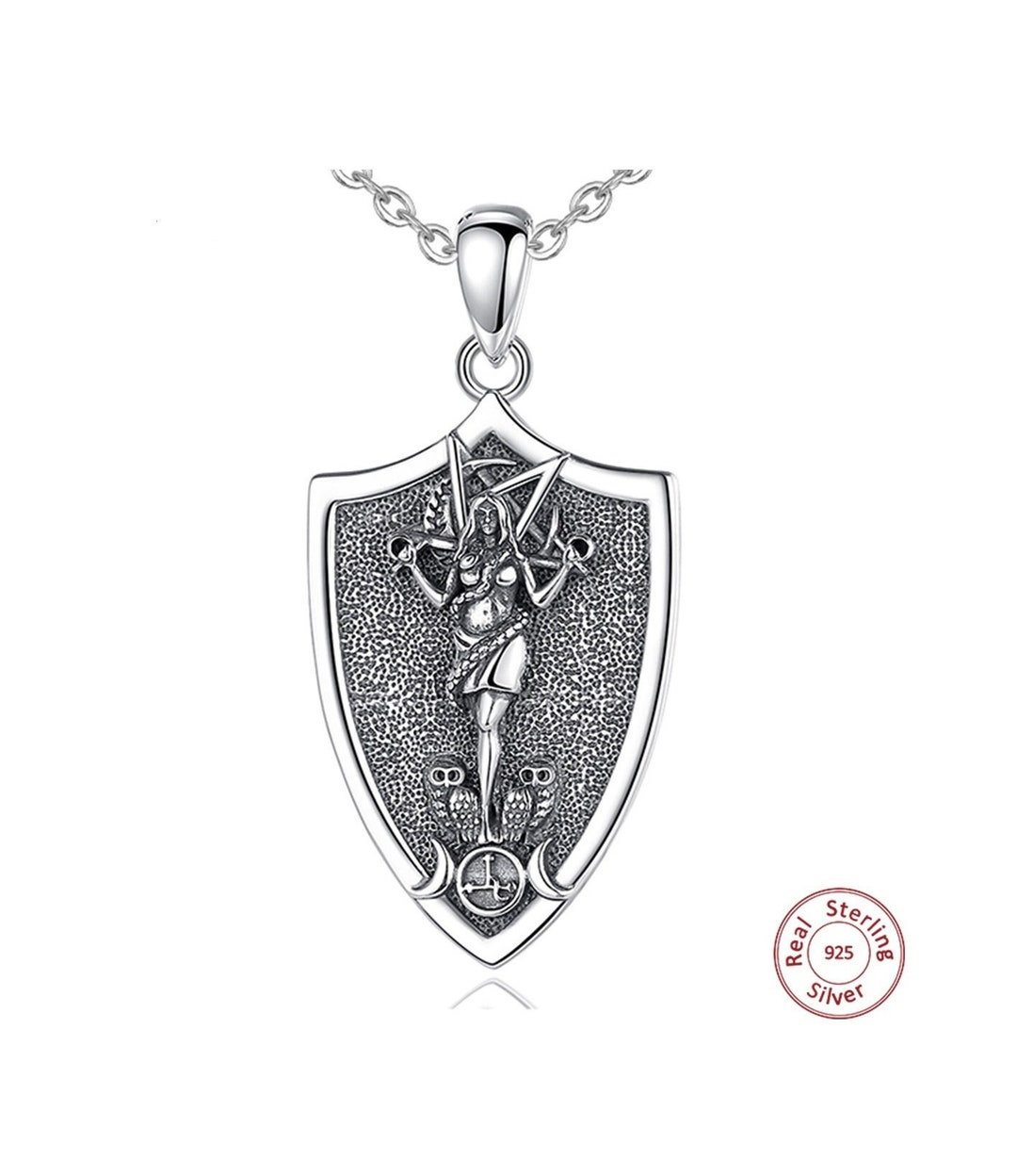 925 Sterling Silver Demon Lilith Sigil Necklace For Women Man Etsy