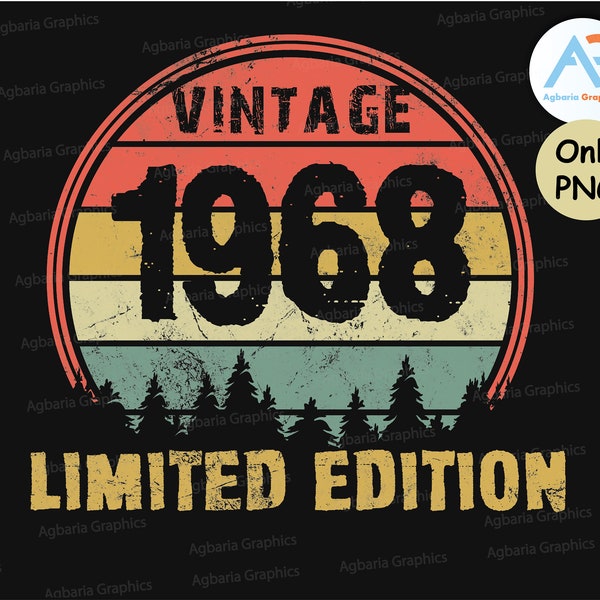 Vintage 1968 Limited Edition Svg - Etsy