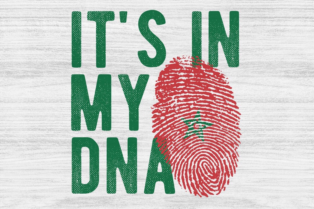 It's in My DNA Morocco Flag Fingerprint PNG Sublimation Design Download ...