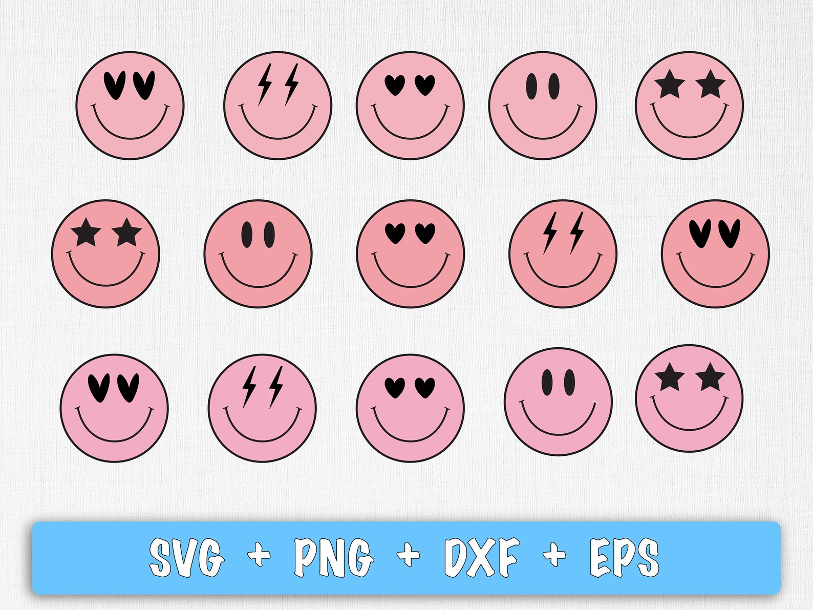Smiley Face SVG Bundle, Smiley Png, Smile SVG, Svg Bundle, Smiley Svg ...
