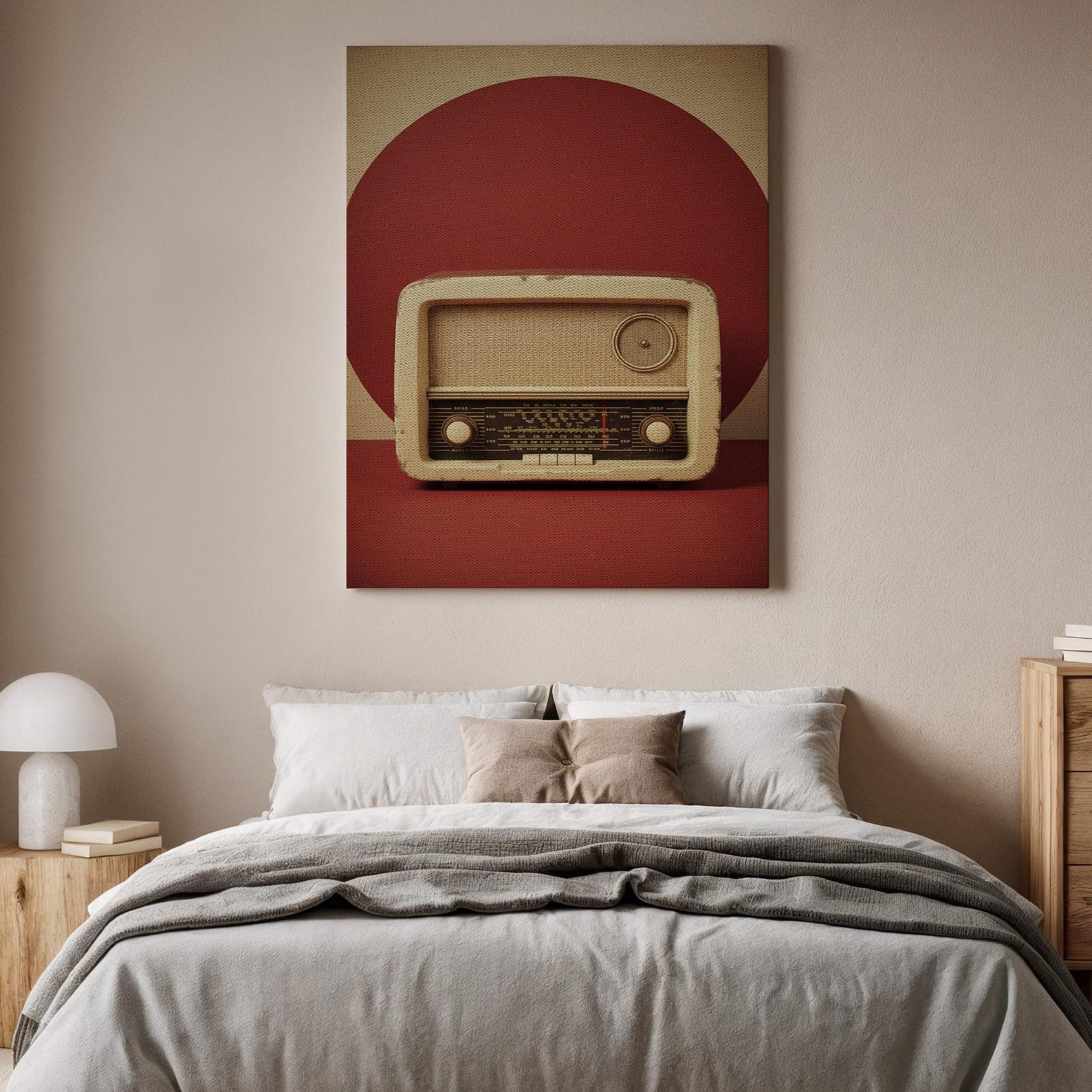Vintage Radio Art, Retro Radio Poster, Nostalgic Radio Wall Decor, 70s ...