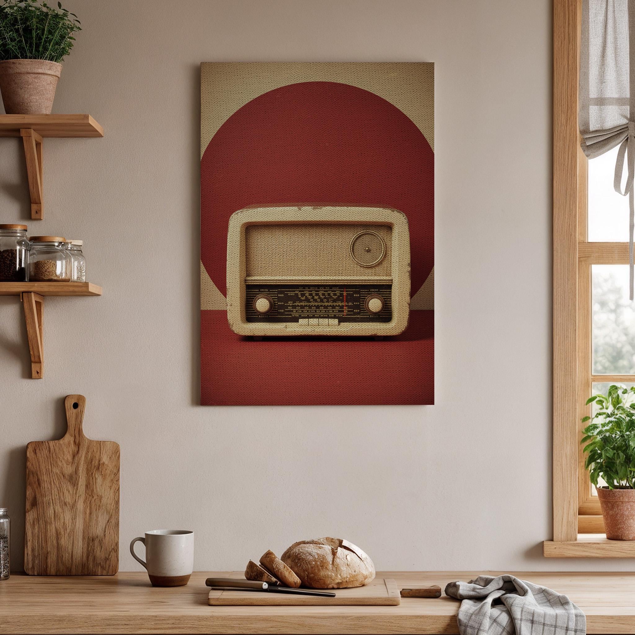 Vintage Radio Art, Retro Radio Poster, Nostalgic Radio Wall Decor, 70s ...