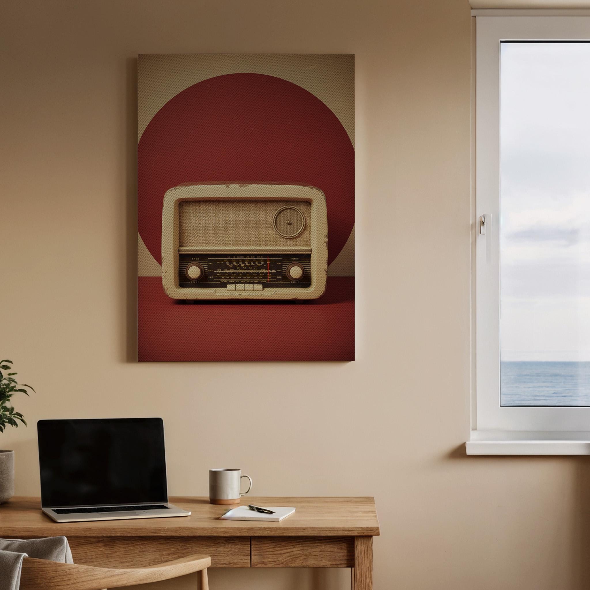 Vintage Radio Art, Retro Radio Poster, Nostalgic Radio Wall Decor, 70s ...