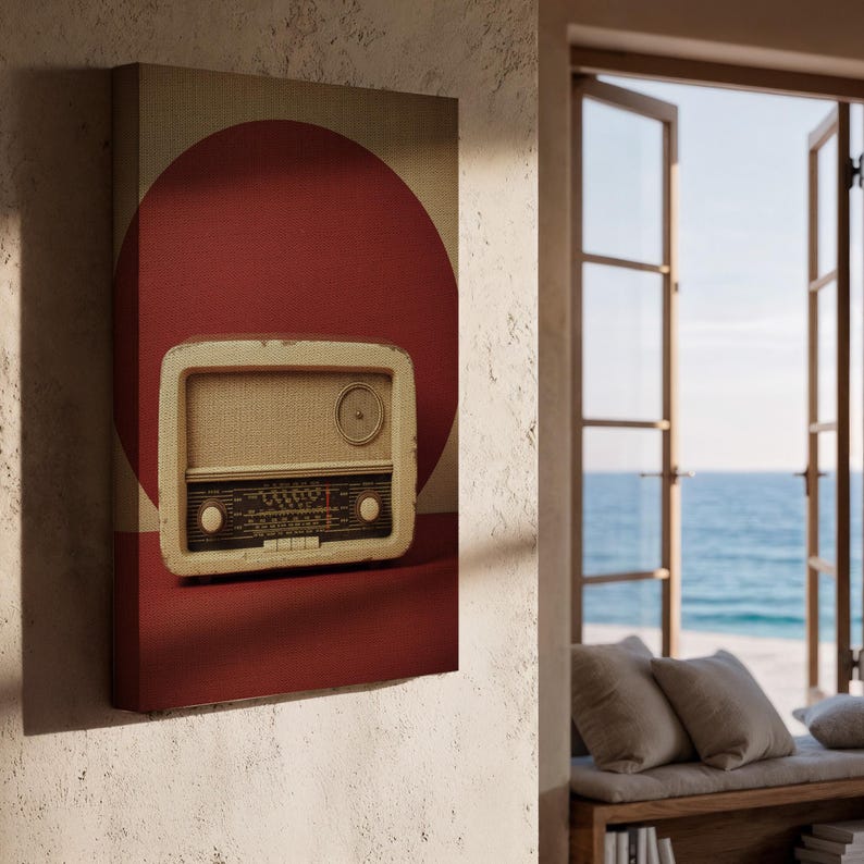 Vintage Radio Art, Retro Radio Poster, Nostalgic Radio Wall Decor, 70s ...