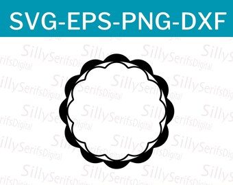 Star Circle Monogram Frame Svg Star Svg Frame SVG Files for - Etsy