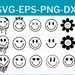 Emotional Face Bundle Svg-png-eps-dxf,cricut Svg,melting Smile Svg ...