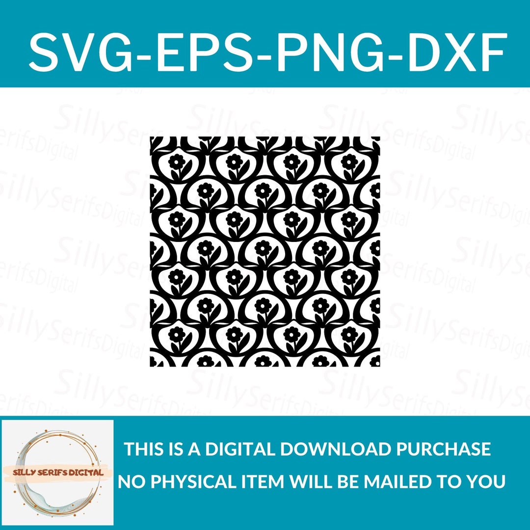 Abstract Floral Seamless Patten Svg-eps-png-dxf,cricut Svg,floral ...