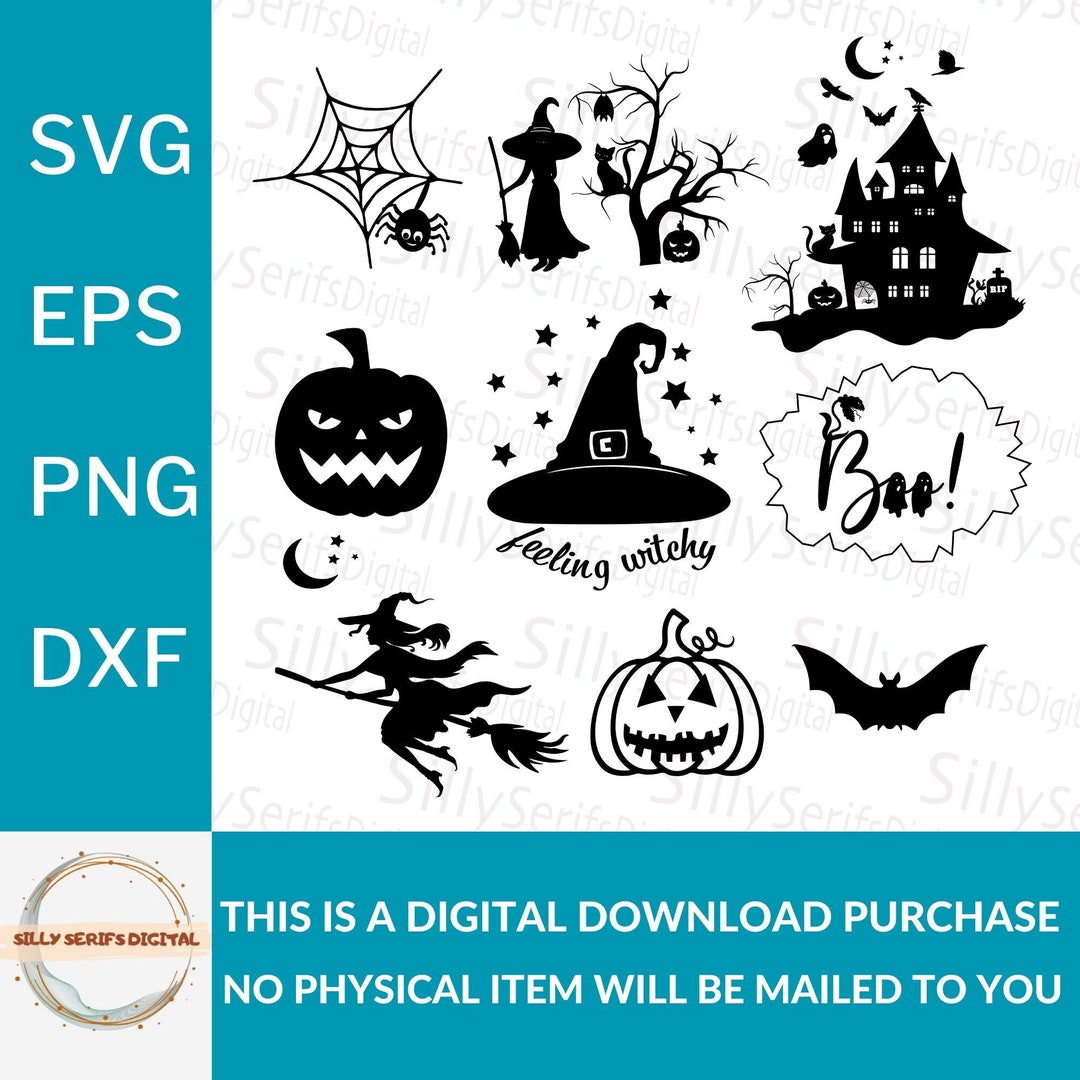Halloween Bundle Svg-png-eps-dxfhalloween Spider Fall Svg - Etsy