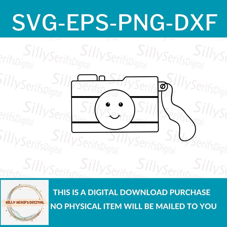 Cute Camera Outline Svg,png,eps,dxf ,cutting Files-photography Svg ...