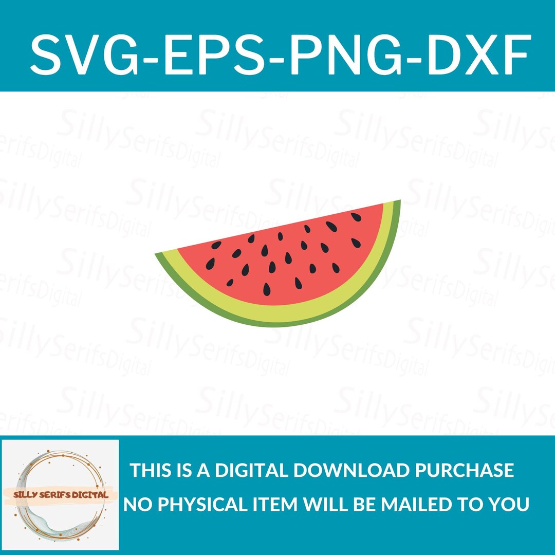 Watermelon Slice Svg-png-eps-dxf File,cricut Svg, Watermelon Slice Clip ...
