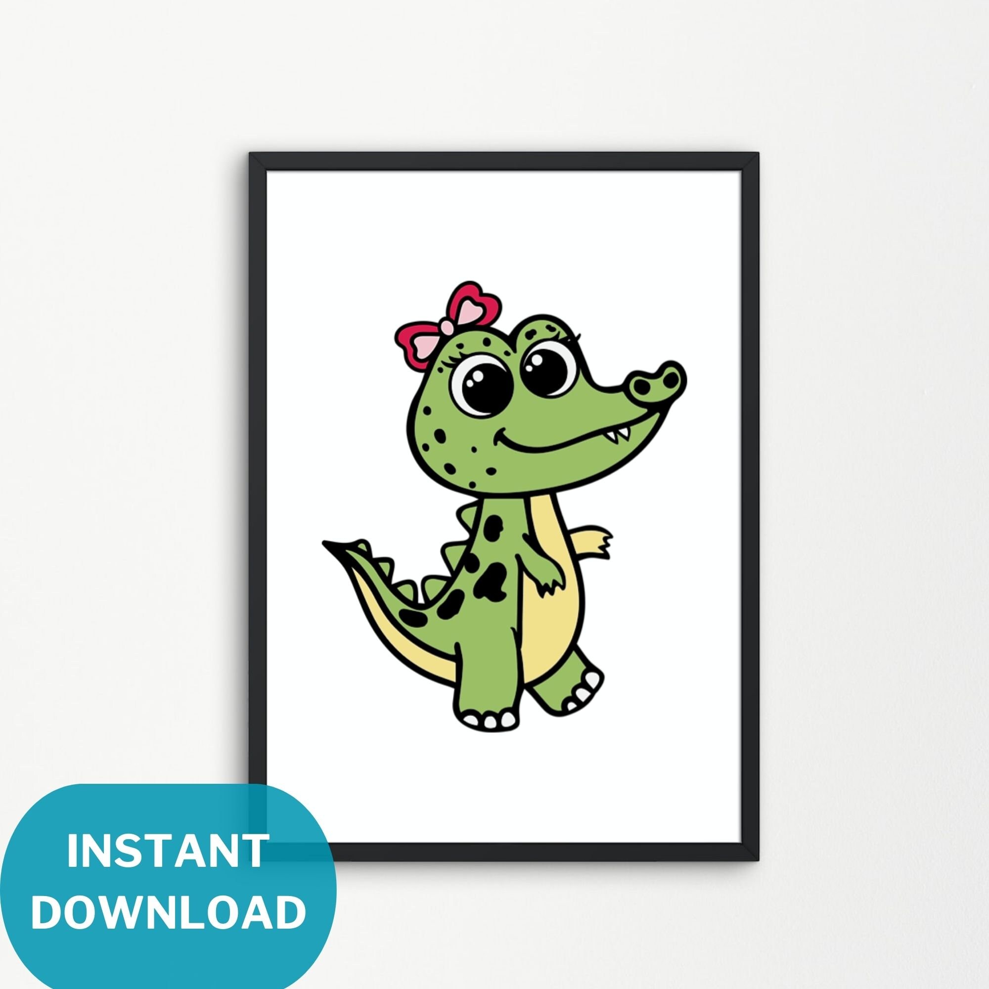 Alligator Svg-png-eps-dxf,cute Baby Alligator Digital File,cutting ...