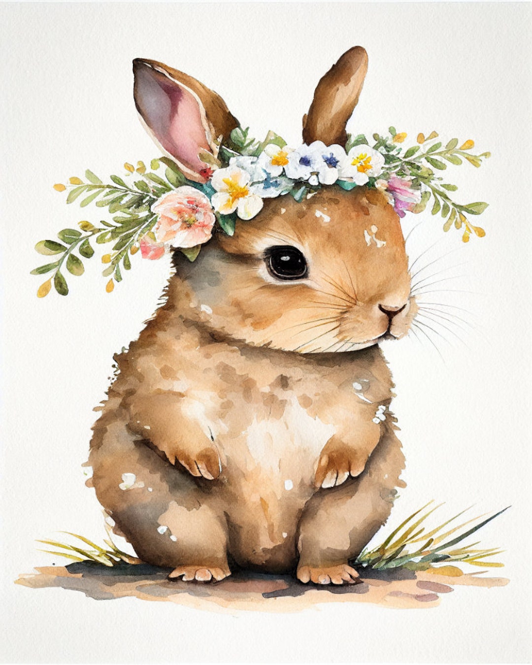 Cartoon Baby Bunny Ready to Print Pre Formatted Digital - Etsy