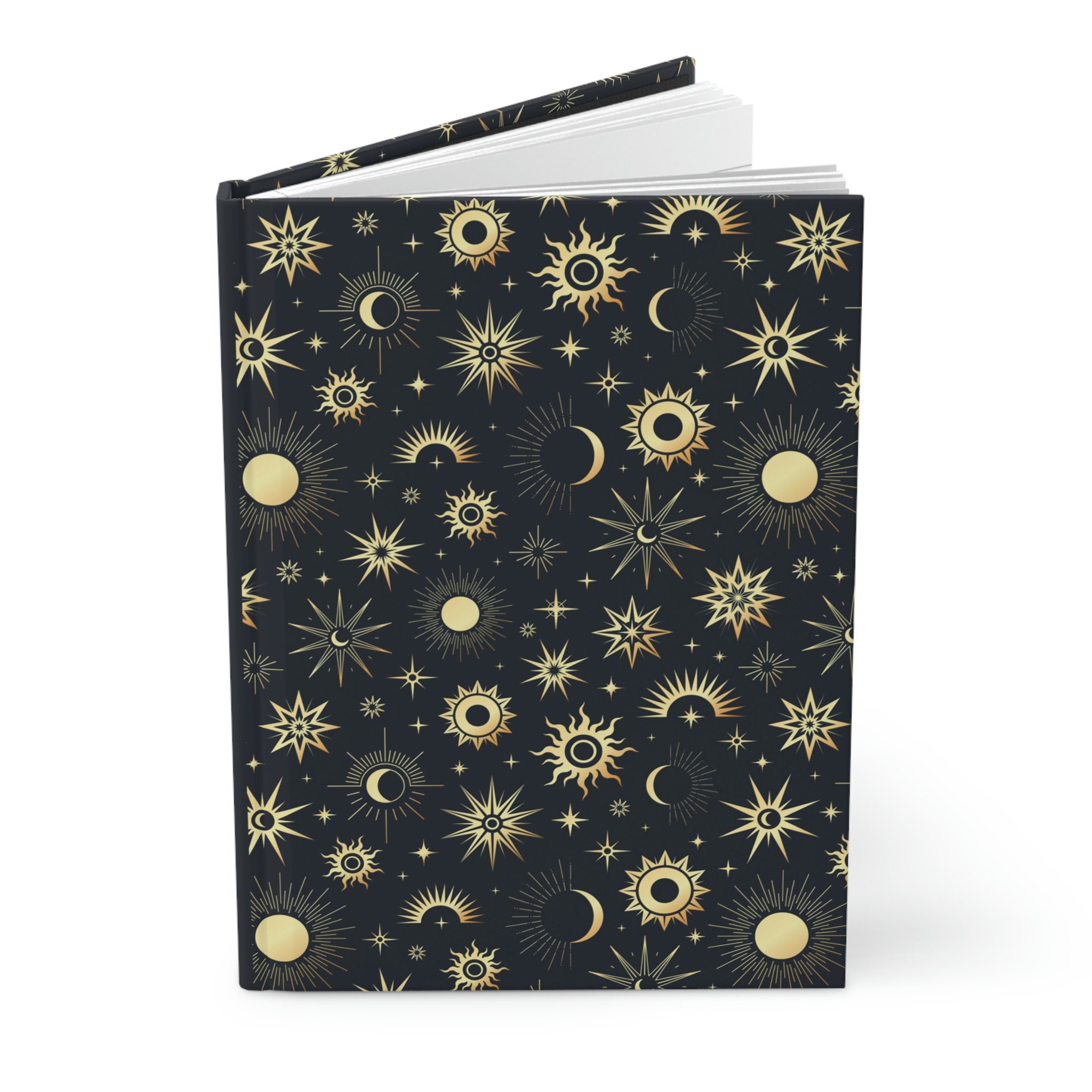 Stars Sun and Moon Cover Design Hardcover Journal Matte Gift for Him ...