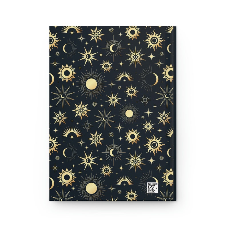 Stars Sun and Moon Cover Design Hardcover Journal Matte - Gift for Him ...