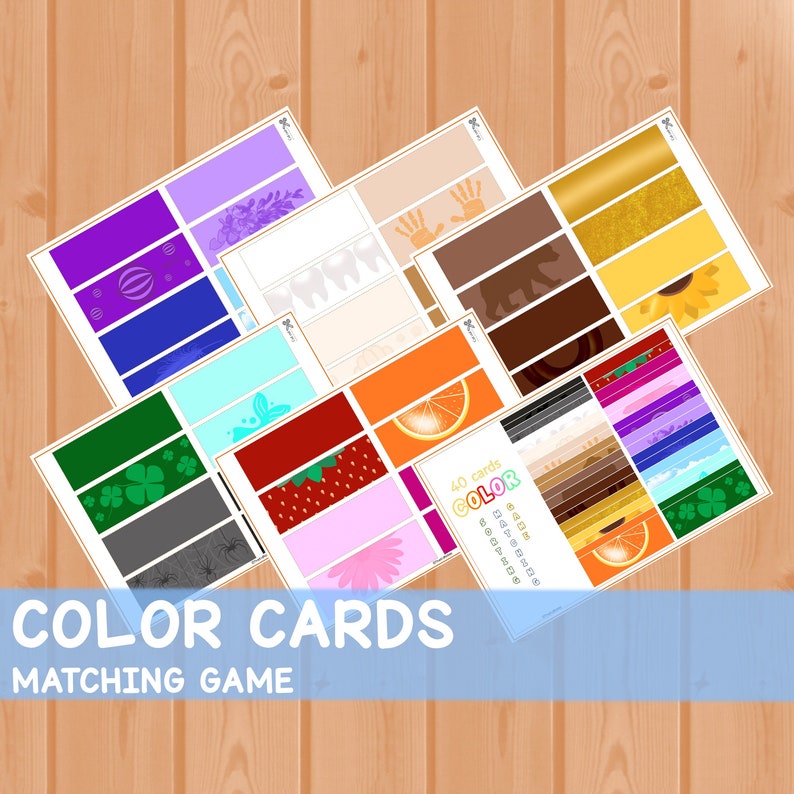 Color Matching Flashcards Game Toddler Printable Activity - Etsy