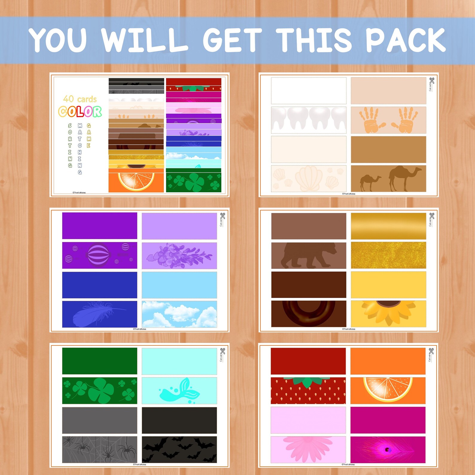 Color Matching Flashcards Game Toddler Printable Activity - Etsy