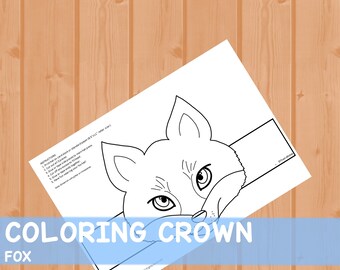 Easter Bunny Hat Paper Crown Coloring Headband Easter Cut Out - Etsy